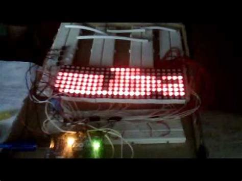 8X24 Matrix LED ARDUINO 74HC595 YouTube