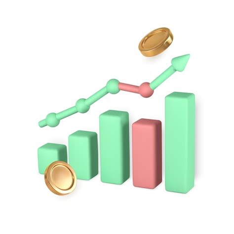 Premium Vector 3d Illustration Statistics Finance Chart Graph Analytics Business Graph