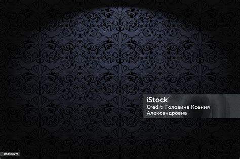 로얄 빈티지 고딕 양식의 가로 배경 클래식 바로크 무늬 로코코 검은색에 대한 스톡 벡터 아트 및 기타 이미지 검은색 다마
