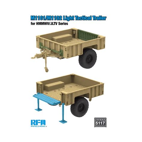 Rye Field Model RM5117 1 35 M1101 M1102 Light Tactical Trailer For