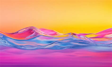 Colorful Abstract Waves Vibrant Hues Of Pink Blue Orange Smooth Flowing Shapes Gradient