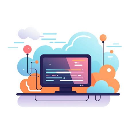 Premium Vector Computer Technology Pc Screen Desktop Isolated