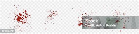 블러드 스플랫 세트 레드 드롭 스패터 컬렉션 핏자국이 흩뿌려졌다 페인트 얼룩 텍스처 투명한 배경에 그런 지 패턴입니다 지저분한 스플래쉬 추상 디자인 요소 고립된 벡터 삽화