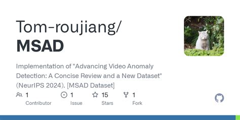 Github Tom Roujiang Msad Implementation Of Advancing Video Anomaly