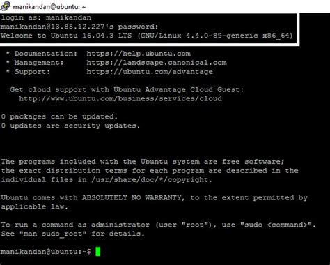 Deploying An Ubuntu Server 1604 Lts Virtual Machine Using Microsoft Azure