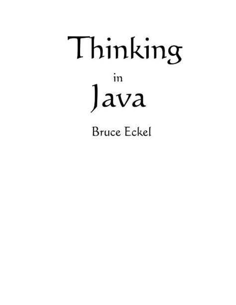 Thinking In Java
