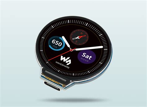 Rp2040 Mcu Board With 128inch Round Lcd Accelerometer And Gyroscope Sensor Ws 22668