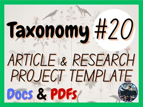 Taxonomy Science Research Project Article 20 Biology Life Science Teaching Resources