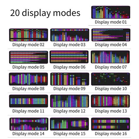 mic cable sound level meter clock led audio display music spectrum visualizer js fruugo uk