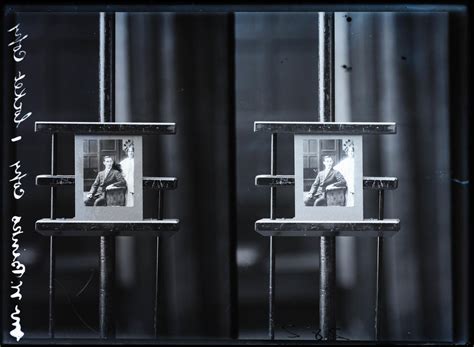 Glass Plate Negative Mr W Binks And Woman Twin Negative Copy