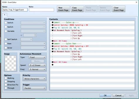 Help With Spike Trap Event Rpg Maker Forums