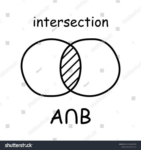 Hand Drawn Intersection Venn Diagram Doodle Stock Vector Royalty Free Shutterstock