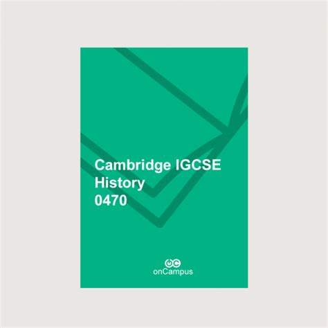 Cambridge Igcse History 0470 Oncampus Private Candidate