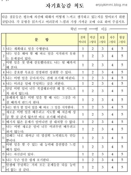 청소년 자기효능감척도 사회불안척도 또래관계척도 출처와 함께 올립니다자아존중개념의 연장선상 네이버 블로그 청소년 자기효능감척도 사회불안척도 또래관계척도 출처와 함께 올립니다자아존중개념의 연장선상 네이버 블로그