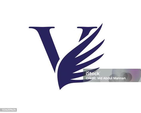 날개가 있는 V 문자 로고 V 레터 컨셉의 윙 로고 경제에 대한 스톡 벡터 아트 및 기타 이미지 경제 금 금속 금융 Istock