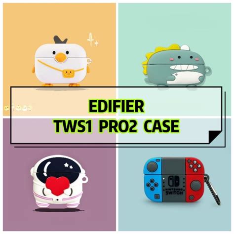 Edifier Tws1 Pro2 Case Protective Shell Soft Silicone Case Cute Cartoon