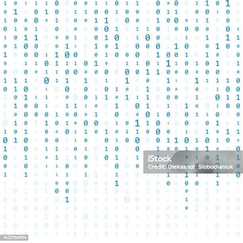 Background With Digits On Screen Binary Code Zero One Matrix White Background Banner Pattern