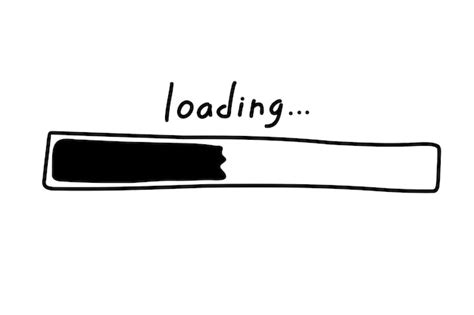 Premium Vector Loading Bar In Sketch Doodle Style Hand Drawn Load