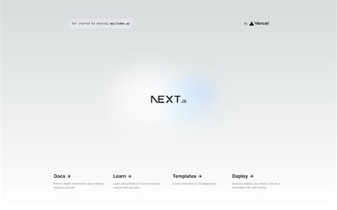 Nextjs Fastapi Starter Vercel
