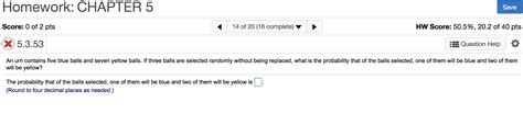 Solved Homework Chapter 5 Save Score 0 Of 2 Pts 14 Of 20
