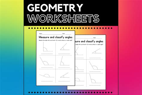 Measure And Classify Angles Worksheets Gráfico Por Atlasart · Creative