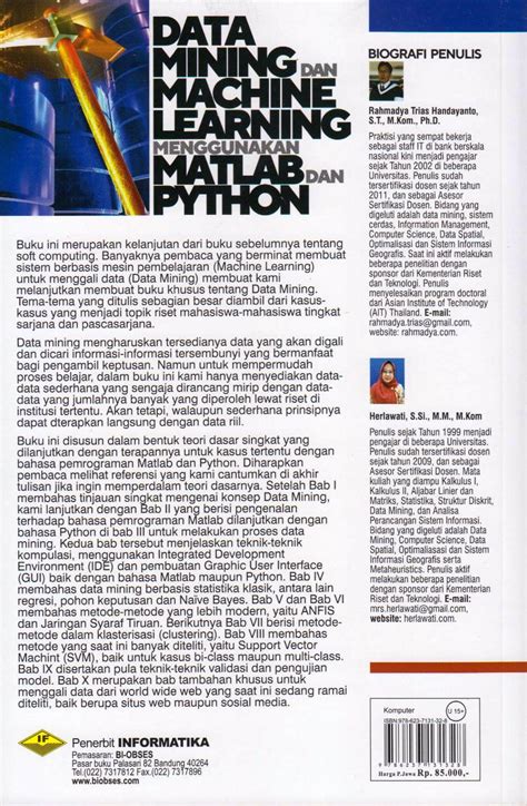 Data Mining Dan Machine Learning Menggunakan Matlab Dan Phyton Istana