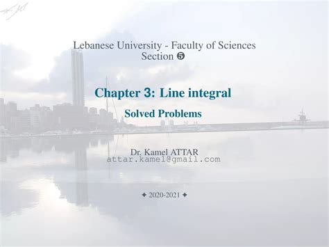 Solved Exercises Line Integral PPT