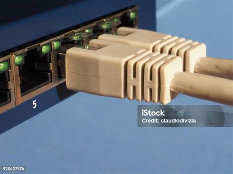 Rj45 이더넷 모뎀 라우터 스위치 연결 포트 0명에 대한 스톡 사진 및 기타 이미지 0명 계산기 네트워크 연결 플러그 Istock