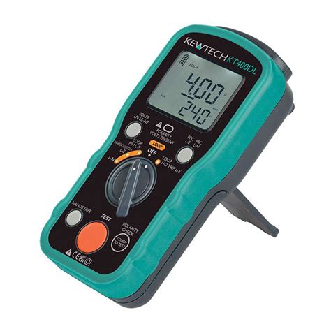 kewtech kt400dl loop impedance and psc pfc tester testermans