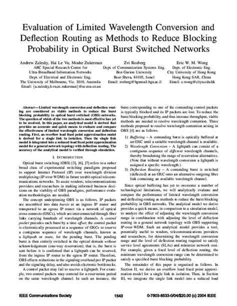 Pdf Evaluation Of Limited Wavelength Conversion And Deflection