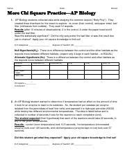 More Chi Square Practice Pdf Name Date Period More Chi Square Worksheets Library