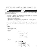 Tutorial SolnLEARN Pdf ACTSC WINTER TUTORIAL SOLUTIONS First Name ID Last