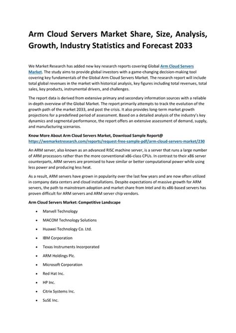 Ppt Arm Cloud Servers Market Share Powerpoint Presentation Free
