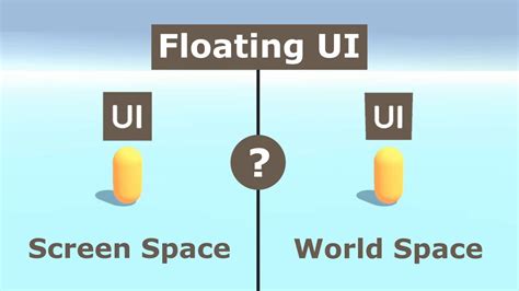 floating ui health bar text screen space ui or world space ui