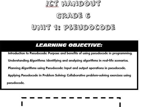 Pseudocode For Grades 4 6 English Language File Teaching Resources