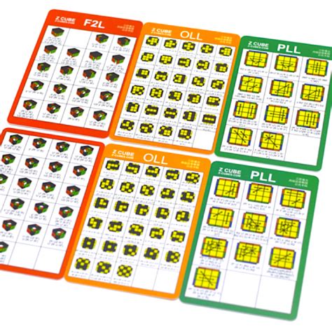 Z Cube Cfop Cards Algorithm Set F2l Oll And Pll → Mastercubestore