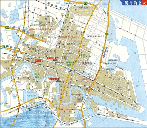 天津滨海新区地图 塘沽区地图高清版 伤感说说吧
