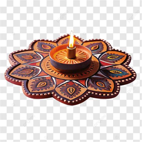 디왈리 축제 장식을 위한 디야가 있는 다채로운 랑골리 디야 랑골리 디왈리 Png 일러스트 및 이미지 에 대한 무료 다운로드 Pngtree