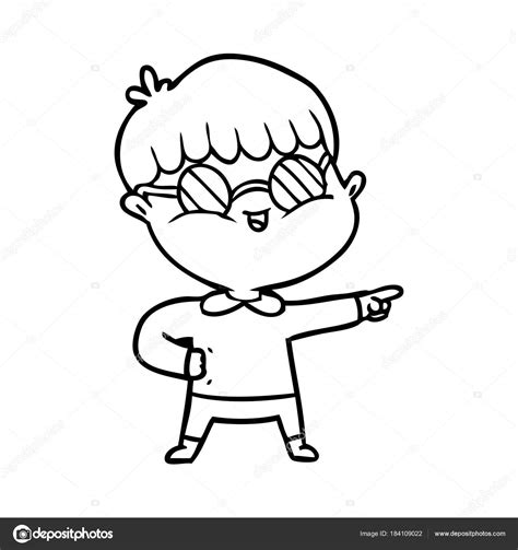 Мальчик Очках Стоковый вектор ©lineartestpilot 184109022