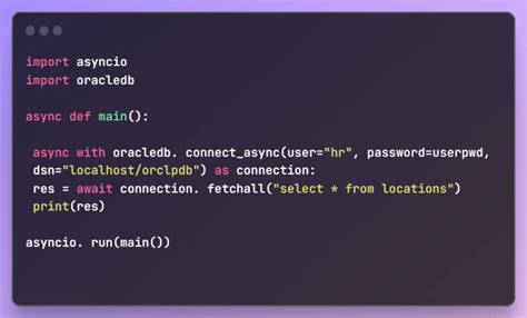 Python Driver For Oracle Database Goes Asynchronous