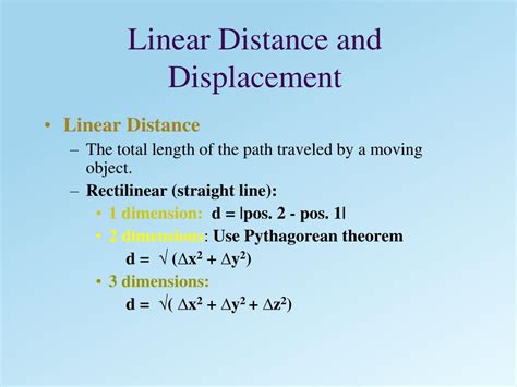 Ppt Linear Distance And Displacement Powerpoint Presentation Free Download Id765104