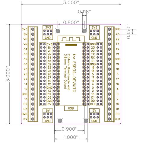 Mua For Esp32 Super Breakout Board 3 81mm 0 15 Terminal Gpio Expansion Board 3 Types Outputs