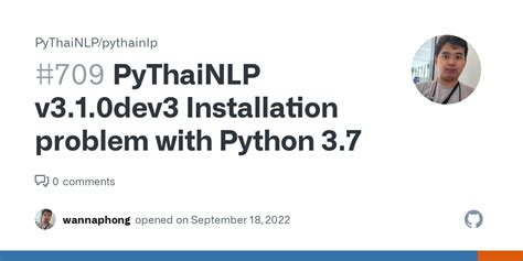 Pythainlp V Dev Installation Problem With Python Issue Pythainlp Pythainlp