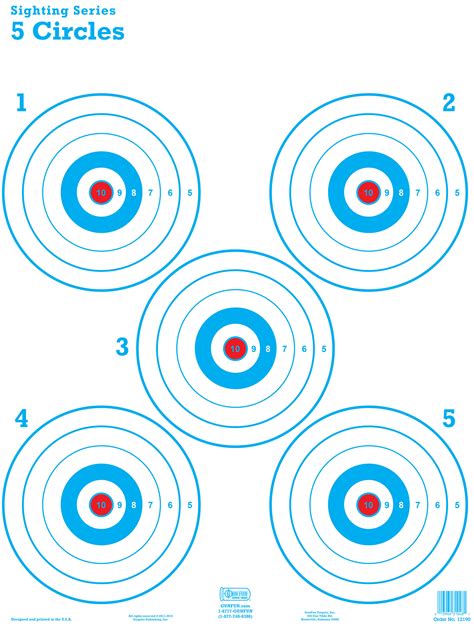 5 Circles 12190 GunFun Shooting Targets