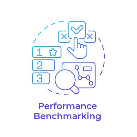 Performance Benchmarking Blue Gradient Concept Icon Stock Vector Illustration Of Round