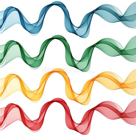 Set Of Colored Waves Vector Abstract Design Elements Eps 10 Stock Illustration Illustration