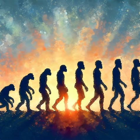 The Evolution Of The Human Species Premium Ai Generated Image