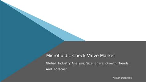 Microfluidic Check Valve Market Report Global Forecast From 2025 To 2033