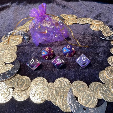 Purple Darkness Mixed Acrylic D10 Dice Booster Set Ttrpg Treasures
