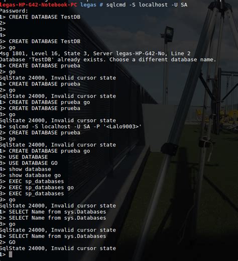 Create A New Database On Sql Server On Linux Using Sqlcmd Stack Overflow
